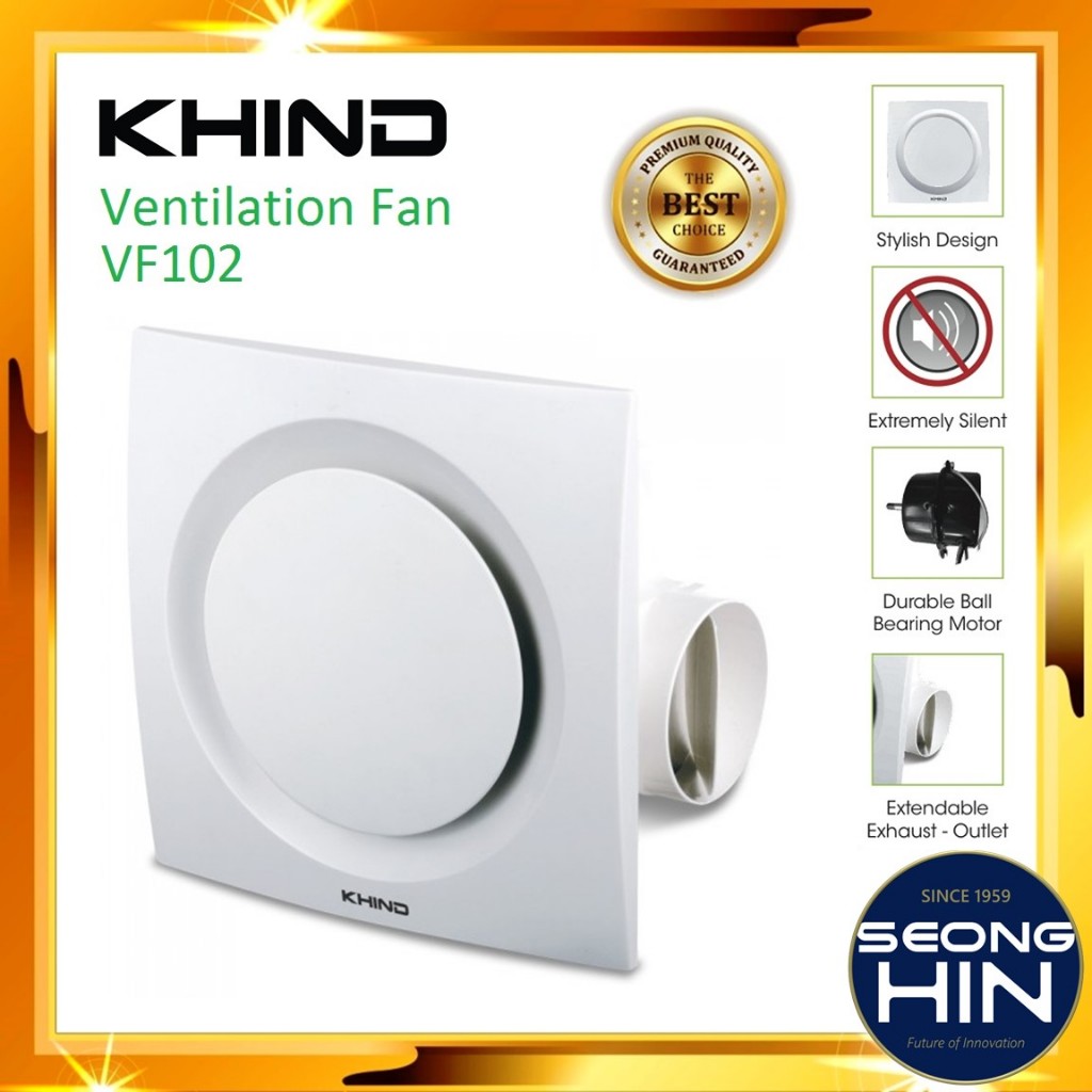 KHIND VF102 Ventilation Fan Ceiling Type / Kipas Eksoz Siling / Kipas ...