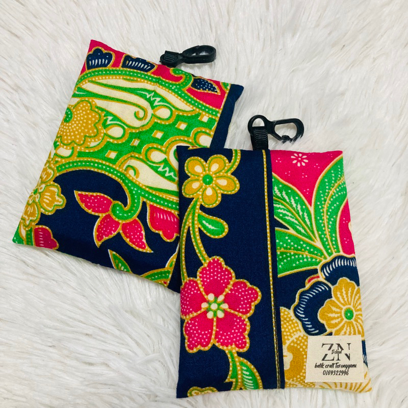 (READY STOK) pocket tissue batik /doorgift beg/ kraft batik ...
