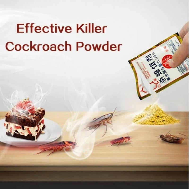 10pack Cockroach Killer Eco-Friendly Killing Bait Powder Pembunuh Lipas ...