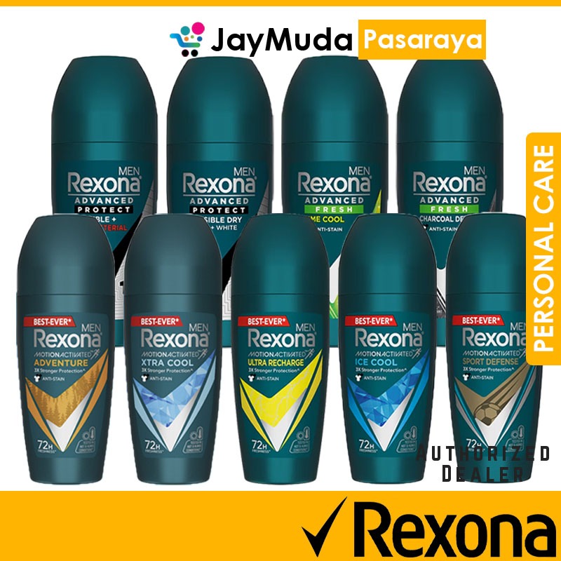 Rexona Men Deodorant Roll On 45ml 72H Anti Perspirant Anti Stain Ice Cool Xtra Cool Ultra ...