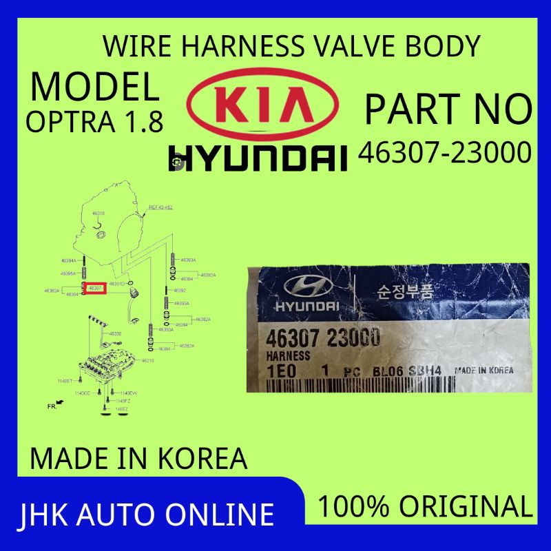 46307-23000 WIRE HARNESS VALVE BODY SPECTRA-5 FORTE RIO UB 100% NEW ...