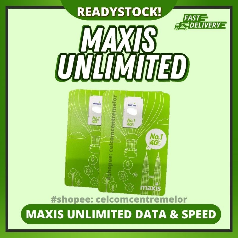 SIM MAXIS UNLIMITED DATA & SPEED | Shopee Malaysia