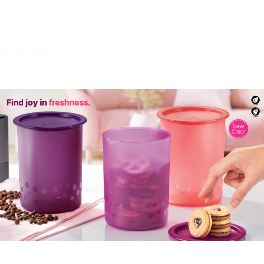 Tupperware One Touch Canister 1.25L/2L/3L/4.3L(1pc/2pcs) | Shopee Malaysia
