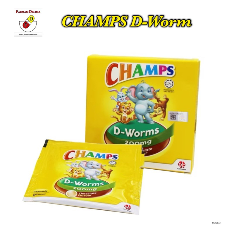 Ubat Cacing Champs (Tablet kunyahan) | Shopee Malaysia