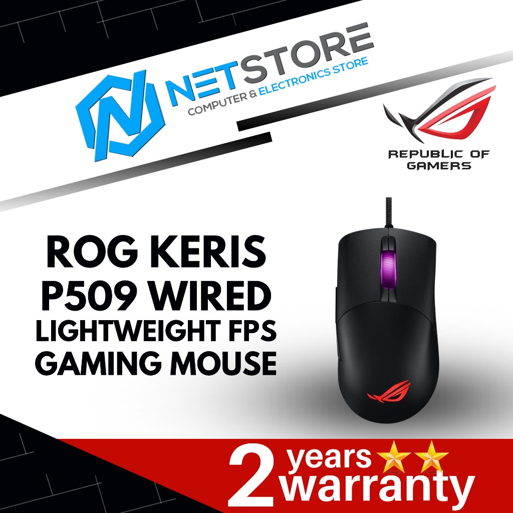 ASUS ROG STRIX KERIS P509 LIGHTWEIGHT FPS GAMING MOUSE - 90MP01R0 ...