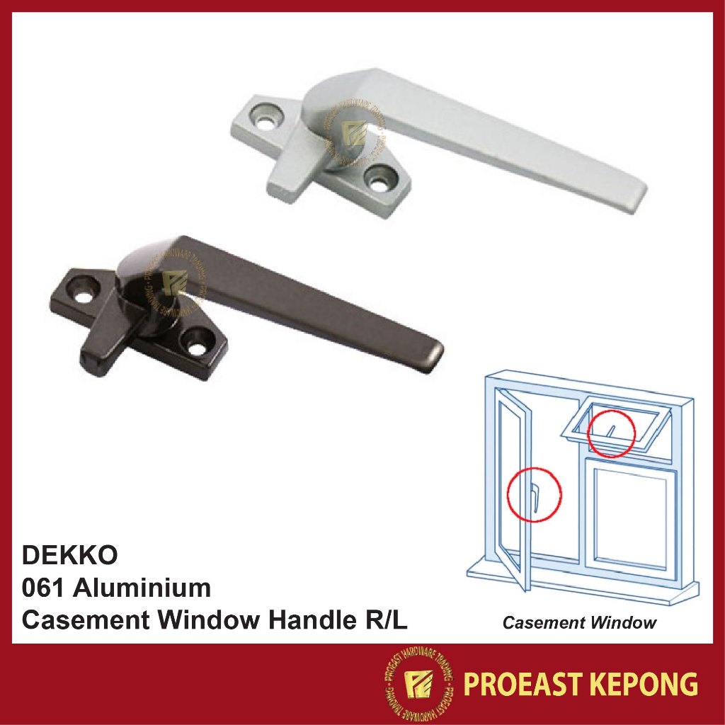 DEKKO 061 Aluminium Casement Window Handle R/L / Handle Window | Shopee ...