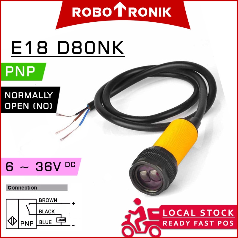 E18-D80 IR Infrared Proximity Sensor NPN / PNP, Normally Open / Closed ...
