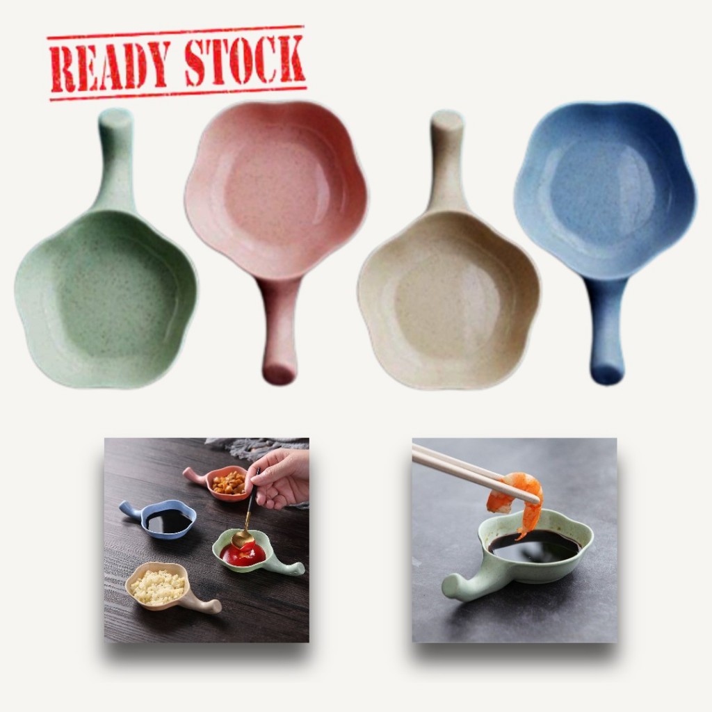 Piring Sos Pencicah Sambal Kicap Wheat Straw Seasoning Sauce Dish Plate ...