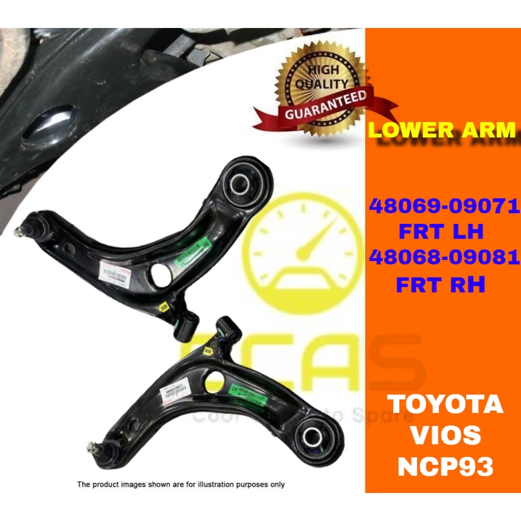 ( 100% ORIGINAL JAPAN ) TOYOTA VIOS NCP93 2007Y-2012Y FRONT LOWER ARM RH-48068-09081 LH-48069 ...
