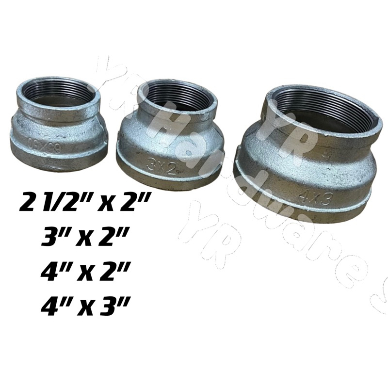 Galvanized Iron Reducing Socket 2 1/2”x2” / 3”x2” / 4”x2” / 4”x3”GI Reducing Socket Reduced ...
