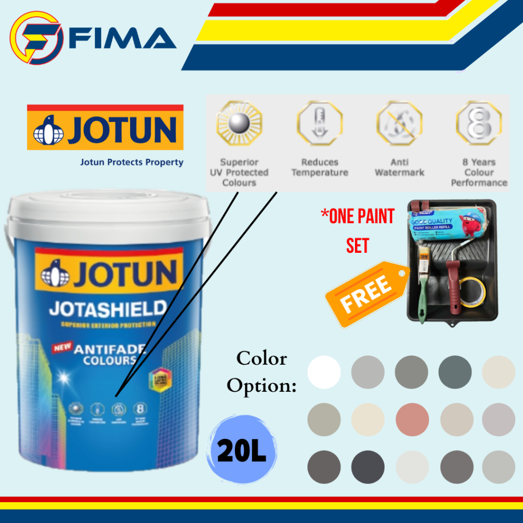 20L Jotashield Antifade Various Colour - Exterior Wall Paint FREE PAINT ...