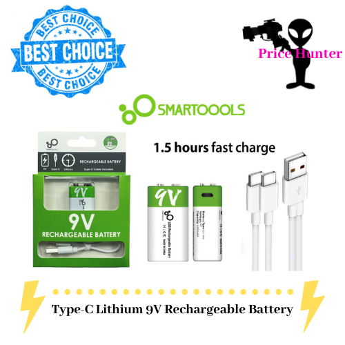 Smartools Type-C Lithium 9V Rechargeable Battery | Shopee Malaysia