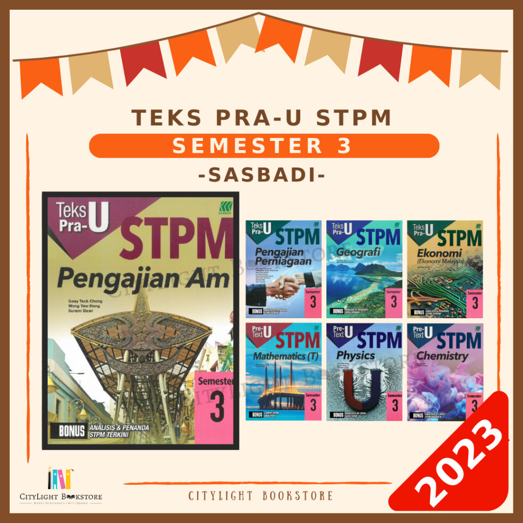 [CITYLIGHT] Buku Rujukan 2023: Teks Pra - U STPM Semester 3 - Sasbadi | Shopee Malaysia