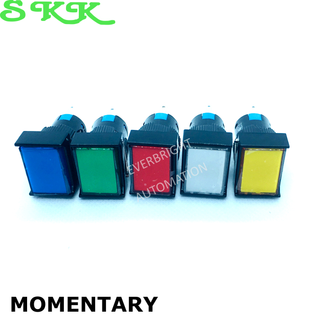 16mm LA16 24V LED Round Square Rectangular Momentary Non-Latching Self ...