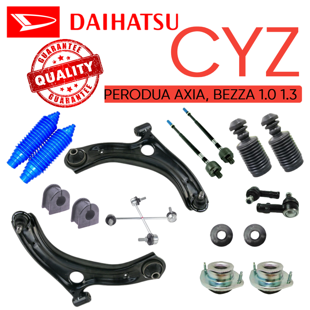 18 ITEM COMBO SET FRONT SUSPENSION PERODUA AXIA 1.0, BEZZA 1.0 1.3 ...