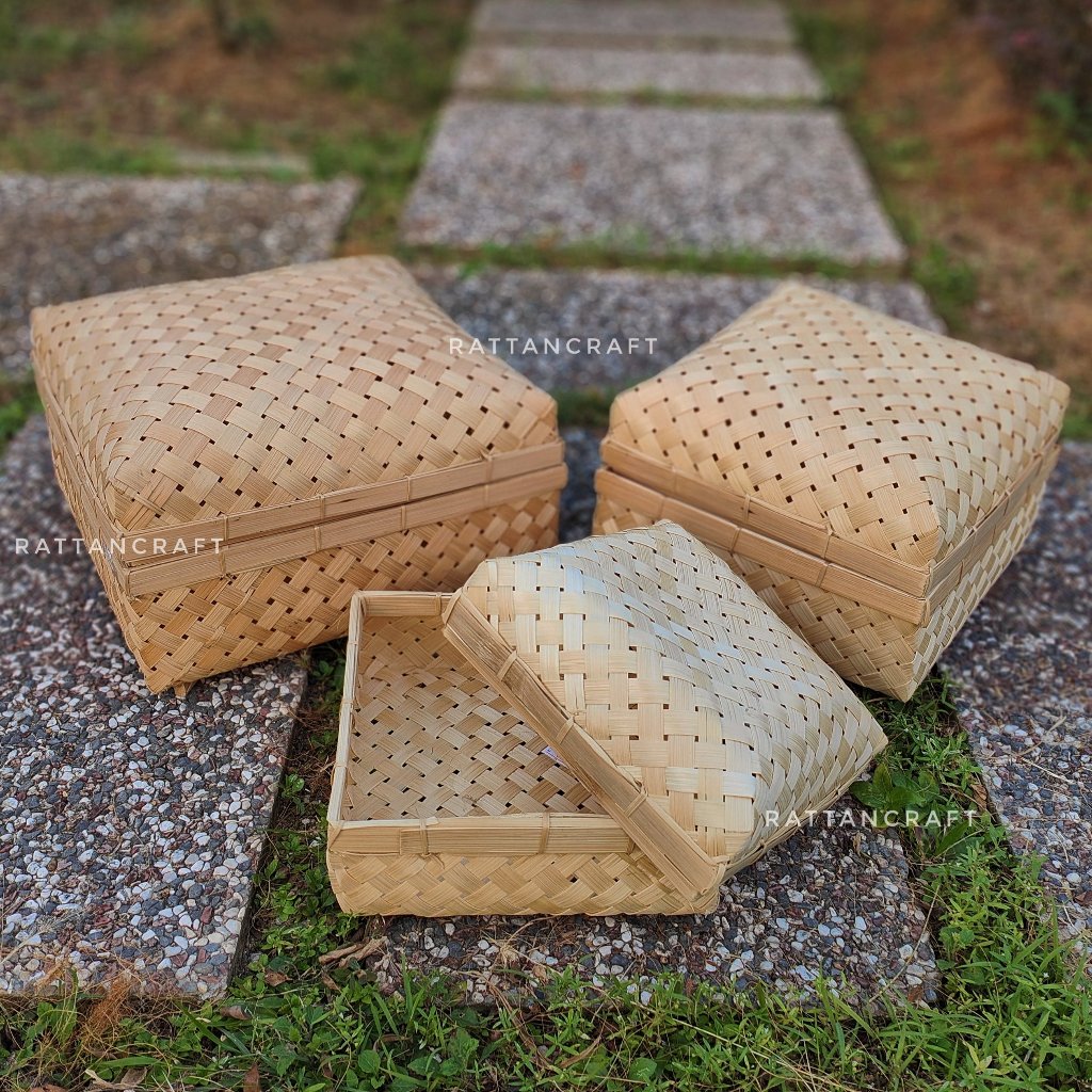 Bamboo Basket / Souvenir Box / Hamper Box / Bekas Buluh | Shopee Malaysia