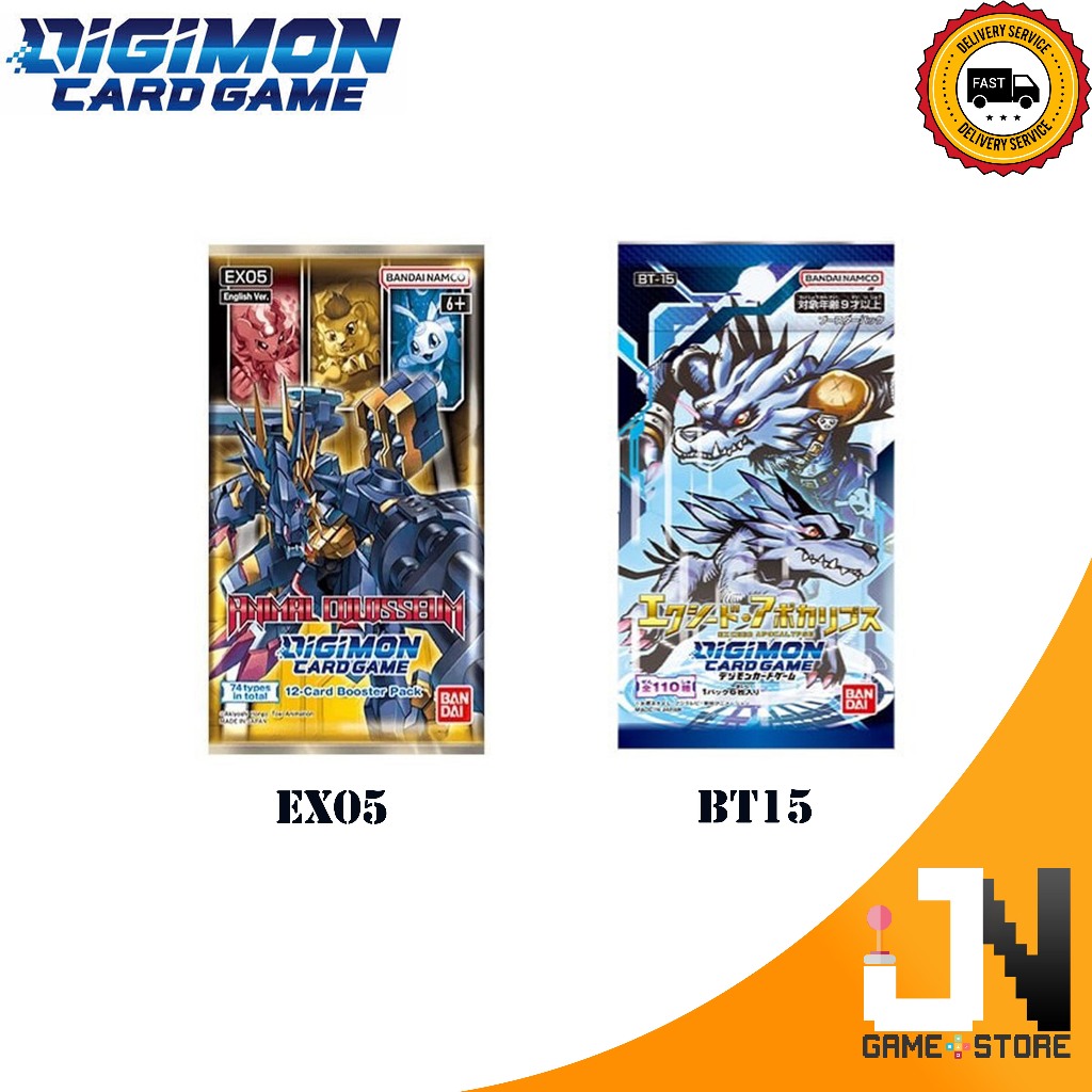 Digimon TCG EX05 Animalcoliseum / BT15 Exceed Apocalypse Booster Pack (Japan Version)(NEW ...