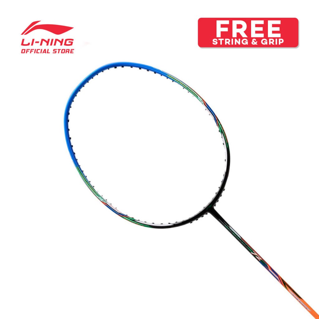 LI-NING WINDSTORM 72 BADMINTON RACQUET - BLACK/BLUE/ORANGE - AYPR034-4 ...