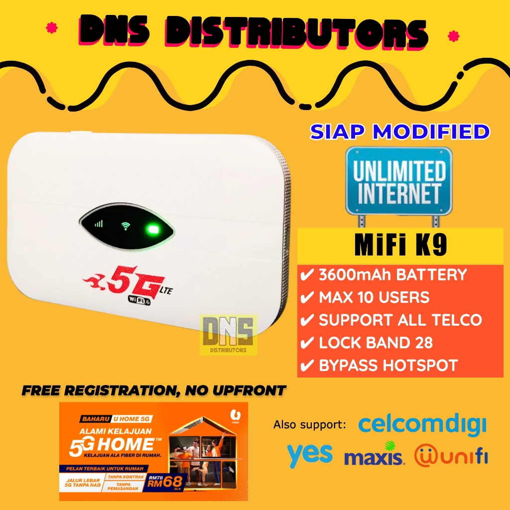 Modified Unlimited 4G LTE Pocket WiFi D3200 NEW K9 Router Portable WiFi ...