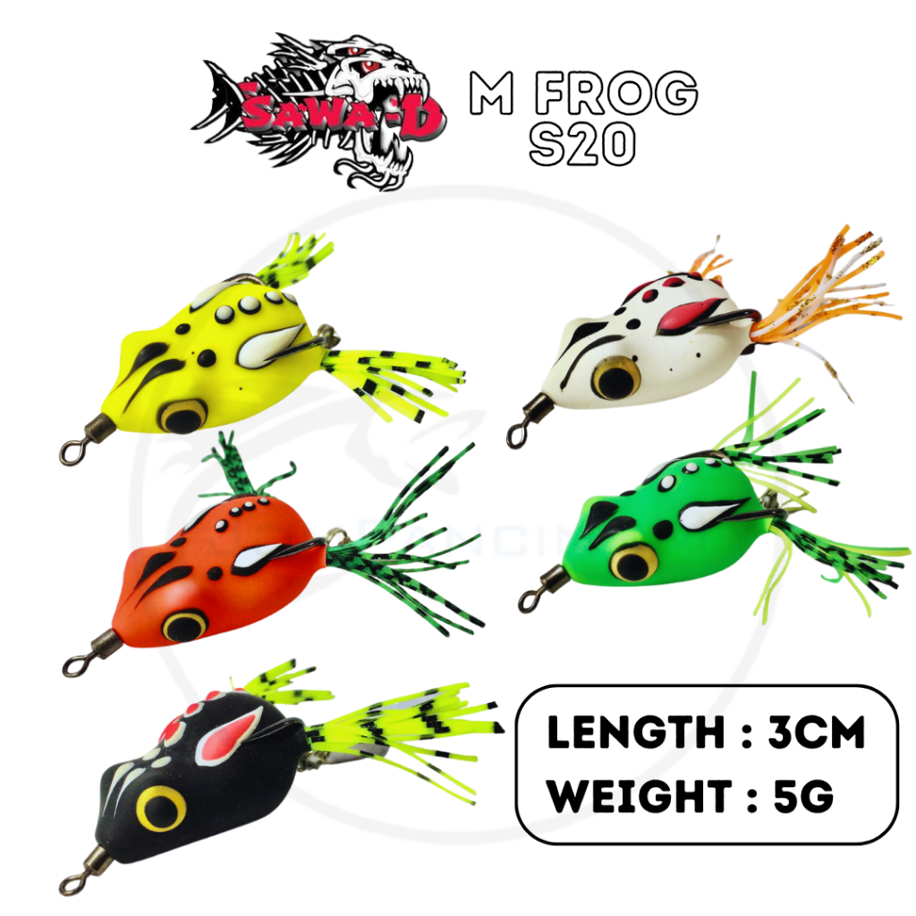 Sawa-D M Frog Model S20 3cm 5g Soft Frog Lure Baits Made in Thailand ...