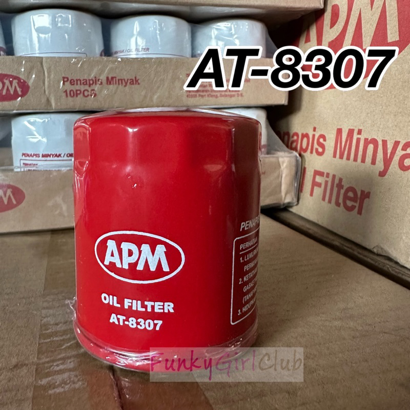 ORIGINAL APM OIL FILTER AT-8307 PROTON CAR PENAPIS MINYAK KERETA AT8307 ...