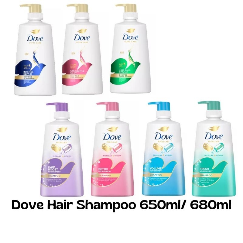 Dove Hair Shampoo 650ml / 680ml | Shopee Malaysia