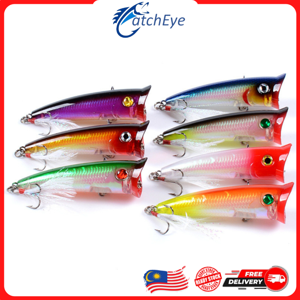 Gewang Popper Top Water Umpan Poper Fishing Lure Sebarau Siakap Toman ...