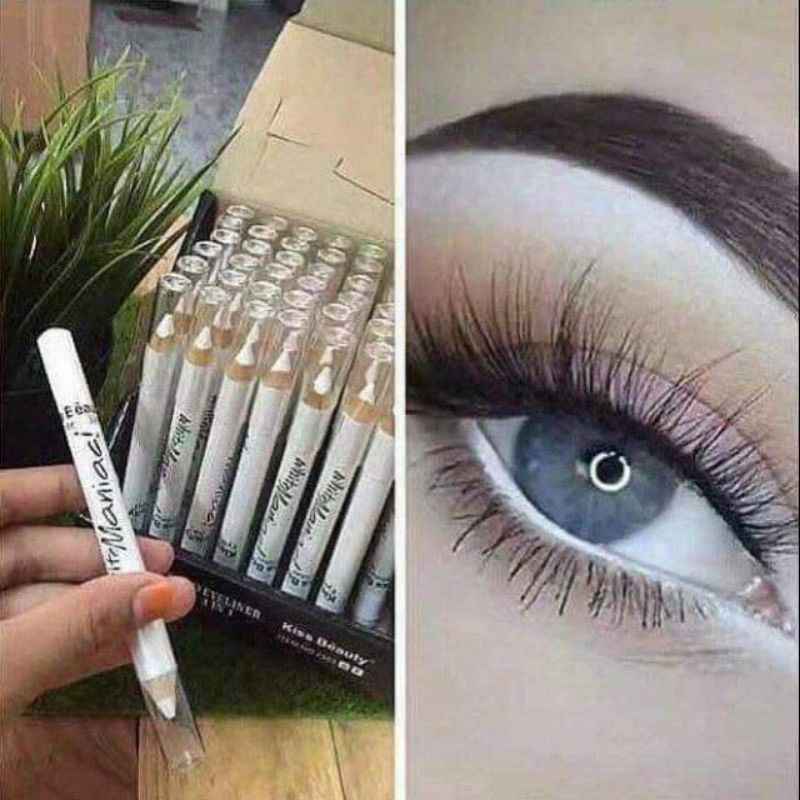 EYELINER PUTIH / white eyeliner for makeup big eyes Makeup Eyes ...