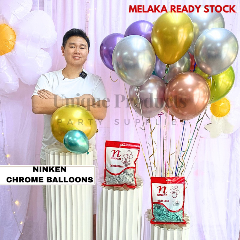 12 Inch 50pcs | 5 Inch 100pcs NINKEN Chrome Premium Latex Balloons ...