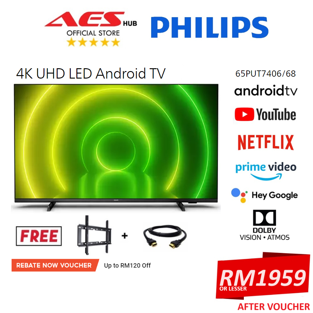 Philips Android TV 65 Inch TV Android Murah 4K Smart TV LED TV ...