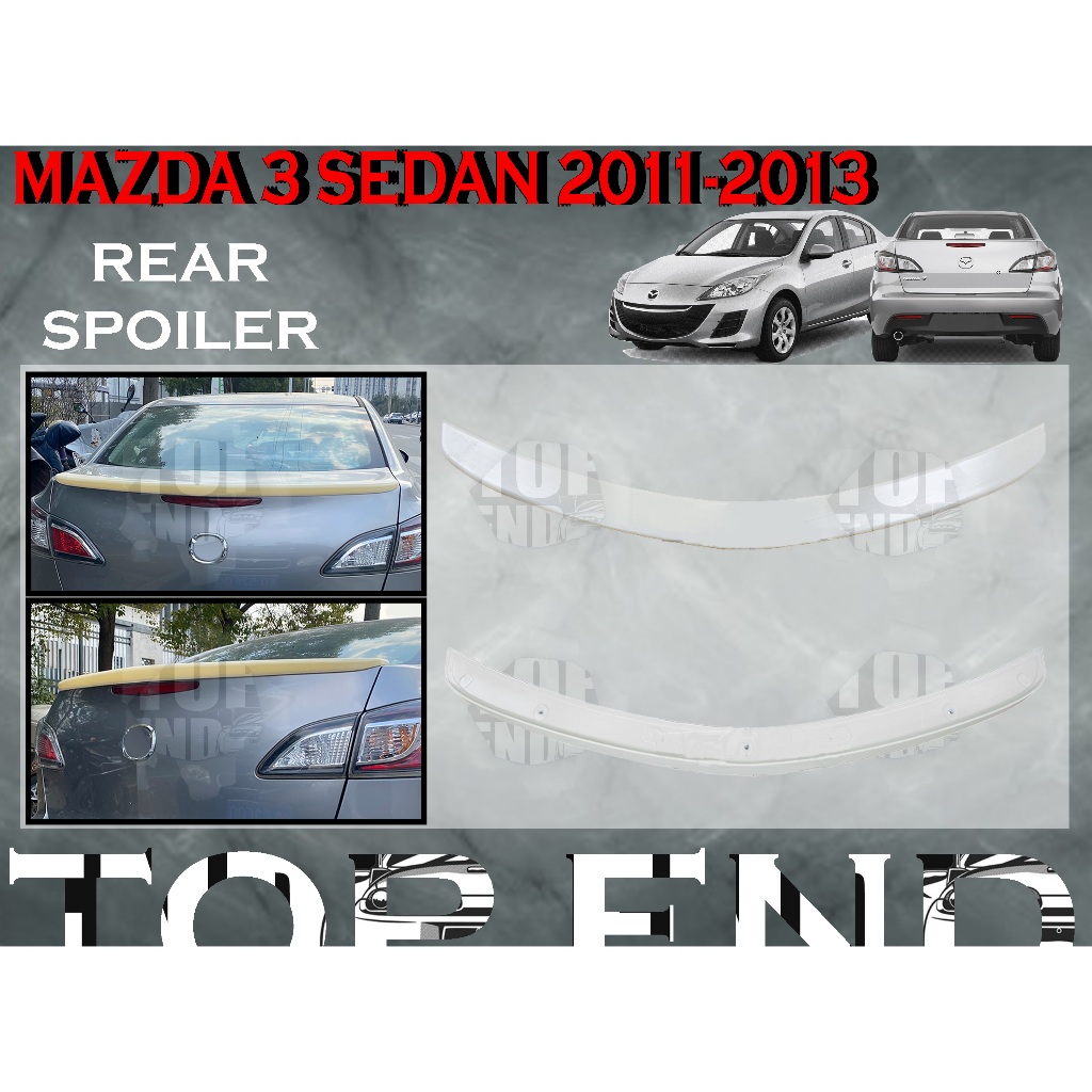 MAZDA 3 SEDAN 2011-2013 REAR SPOILER TRUNK SPOILER ROOF WING ABS LIP ...