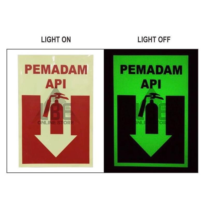 FIRE EXTINGUISHER SIGN - GLOW IN THE DARK (300MM x 200MM) | Shopee Malaysia