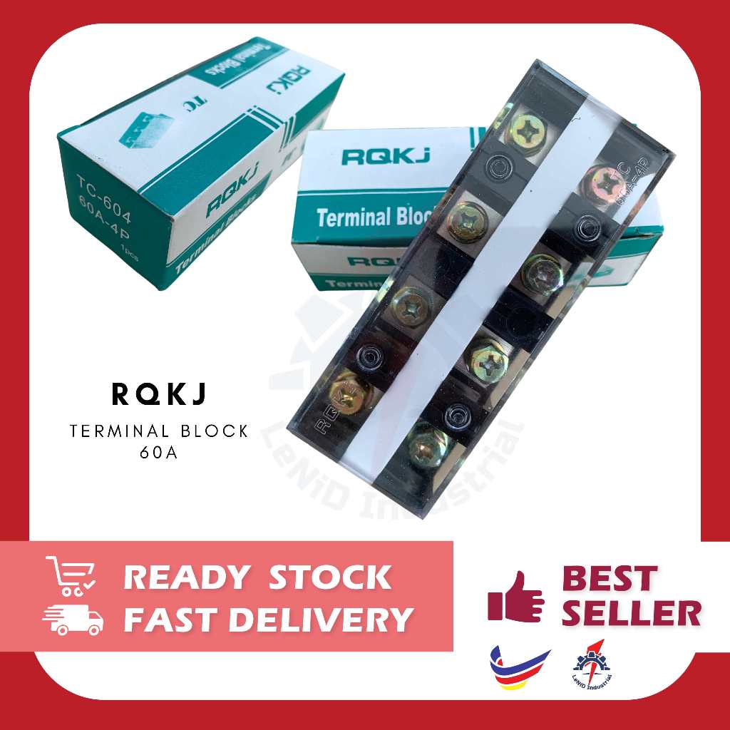 RQKJ TERMINAL BLOCK 60A 4 WAY (MODEL: TC-604) | Shopee Malaysia