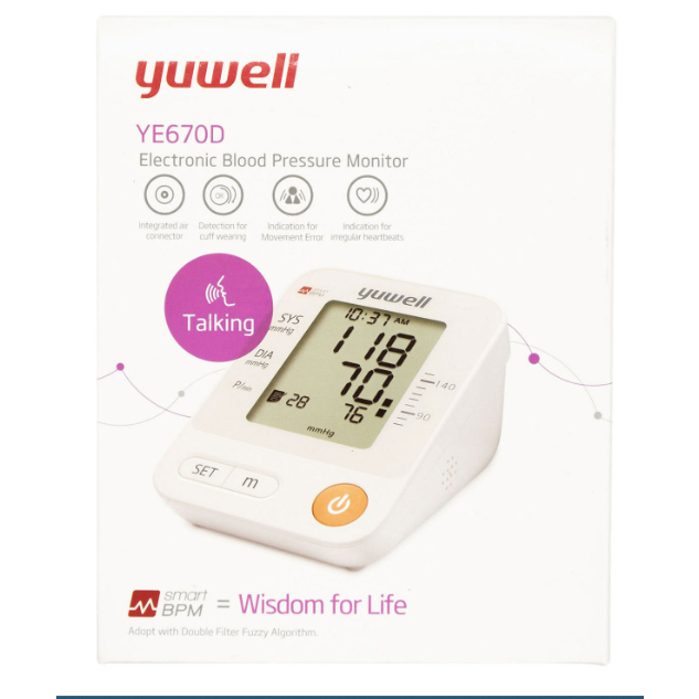 Yuwell Electronic Blood Pressure Monitor (YE670D) | Easy Monitoring ...
