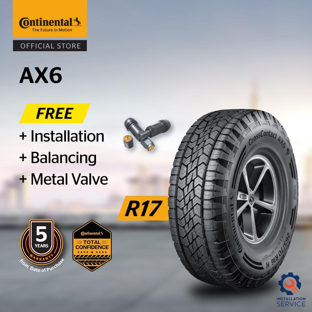 Continental CrossContact AX6 R17 225/65 265/65 (with installation) | Shopee Malaysia