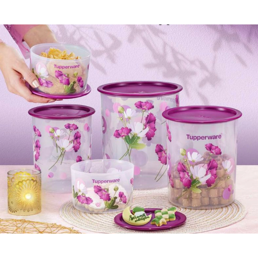 Tupperware Royale Bloom One Touch Canister (1) 2L / 3L | Shopee Malaysia