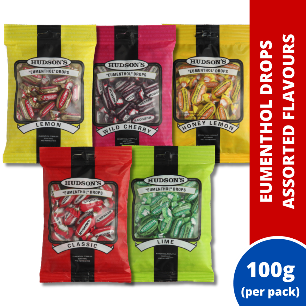 Hudson's Eumenthol Drops 100g - Assorted Flavours | Shopee Malaysia