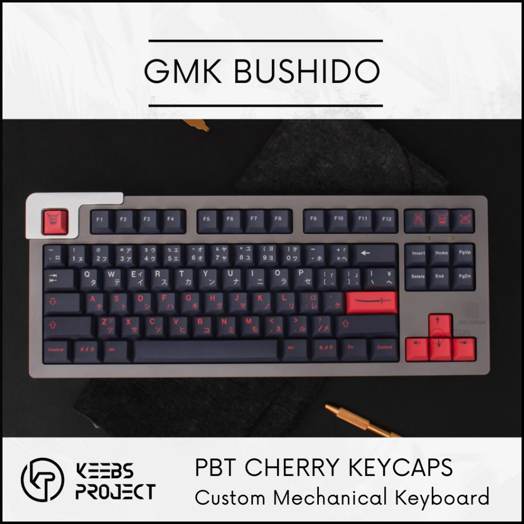 [𝐑𝐄𝐀𝐃𝐘 𝐒𝐓𝐎𝐂𝐊] GMK Bushido Samurai Themed PBT keycaps | 129 keys | Dye ...