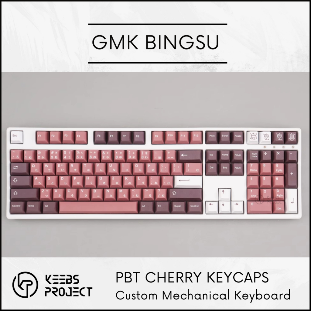 [𝐑𝐄𝐀𝐃𝐘 𝐒𝐓𝐎𝐂𝐊] GMK Bingsu Japanese Themed PBT keycaps | 129 keys | Dye ...