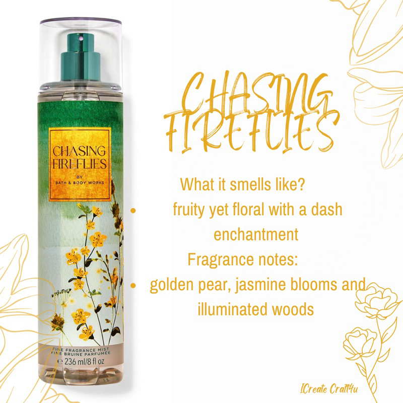 CHASING FIREFLIES BODYMIST ORIGINAL BATH AND BODY WORKS (repack 10ml ...