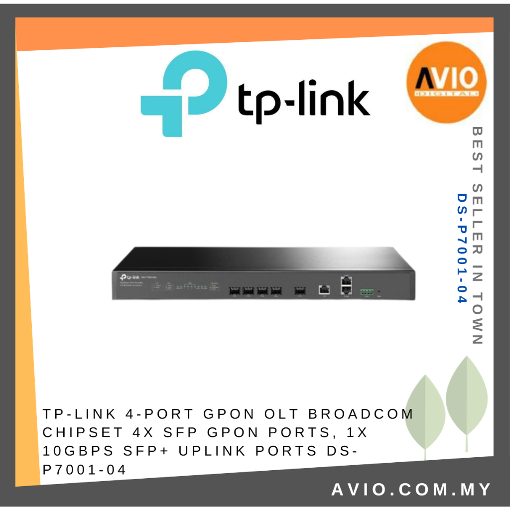 Tp-link 4-port GPON OLT Broadcom Chipset 4x SFP GPON ports, 1x 10Gbps ...