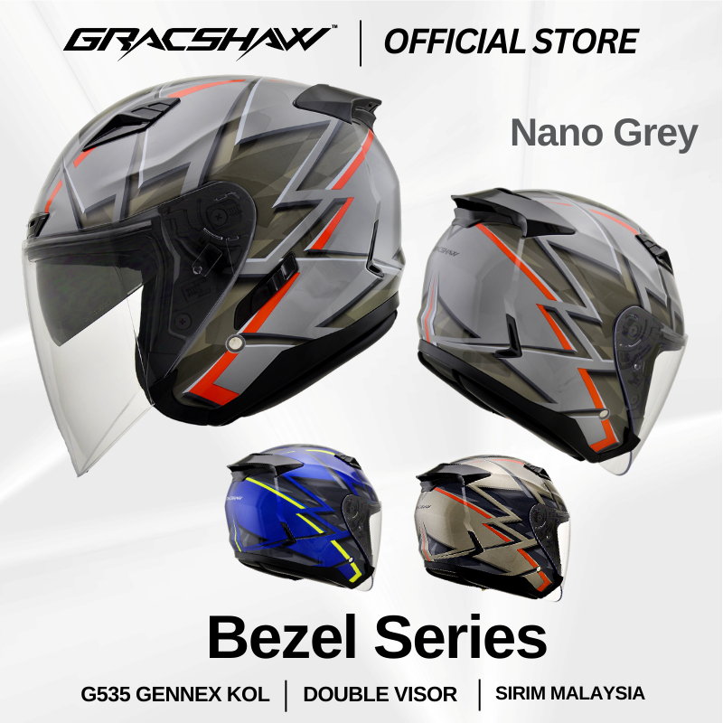 Gracshaw Gennex G535 Double Visor Helmet Bezel Series Double Visor 2023 ...