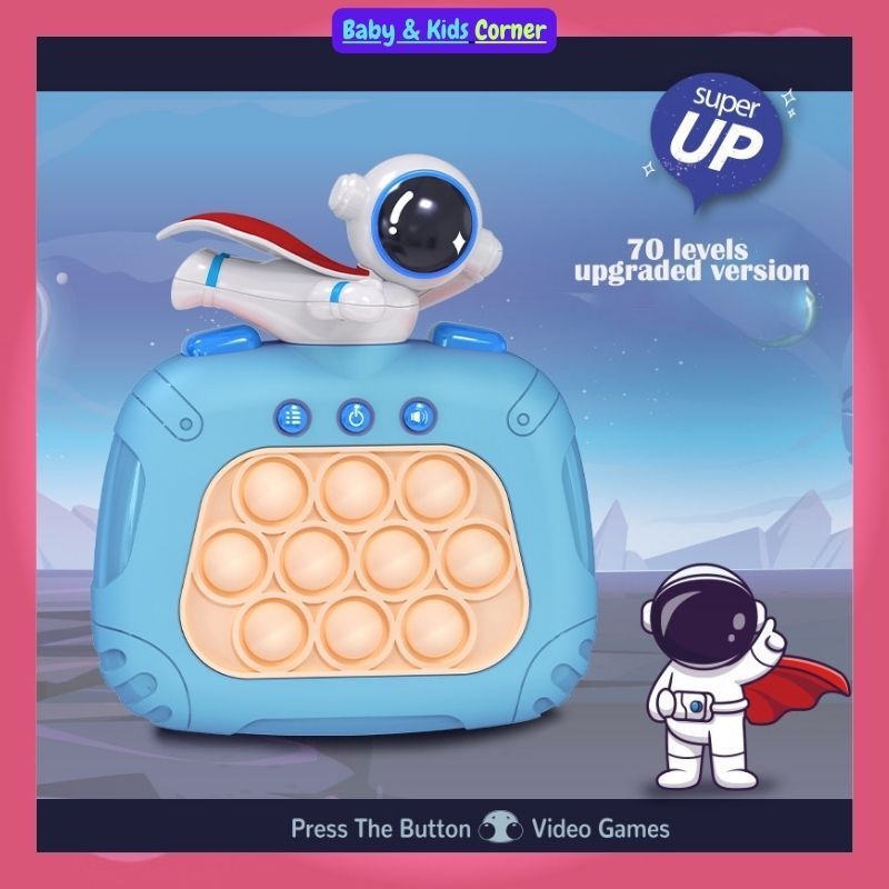 Creative 200 Level Quick Push Game Pop It Astronauts Electronic Machine ...