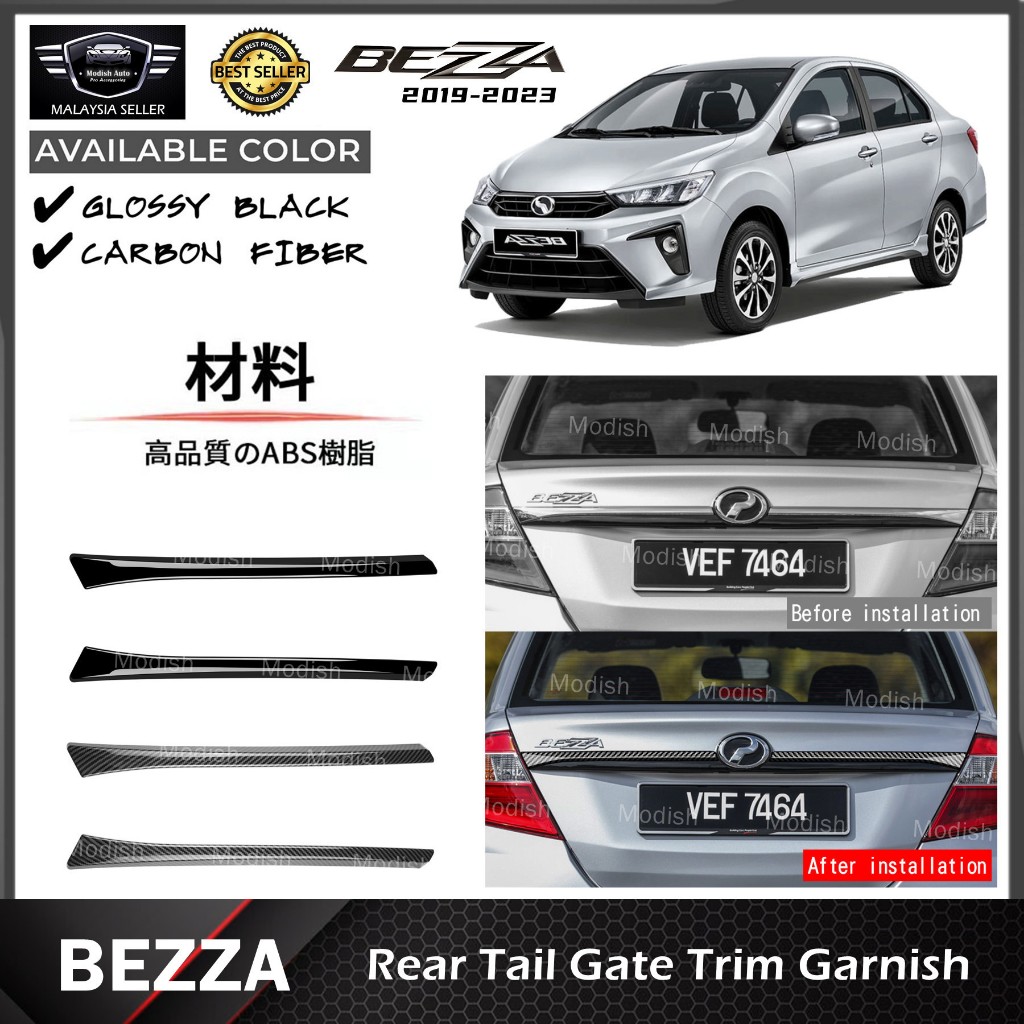 Modish Perodua Bezza Facelift 2019-2023 Car Rear Tail Gate Trim Garnish ...