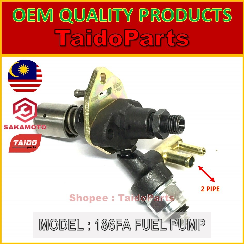 Yanmar China Engine L100 186FA Fuel injection pump 2 pipe with solenoid ...