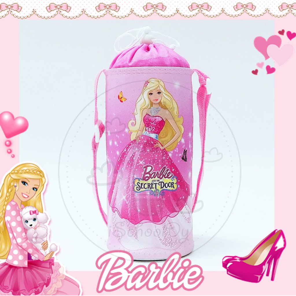 iSchoolDy Kids Cartoon Barbie Water Bottle with Straw Air Botol 卡通水壶 ...