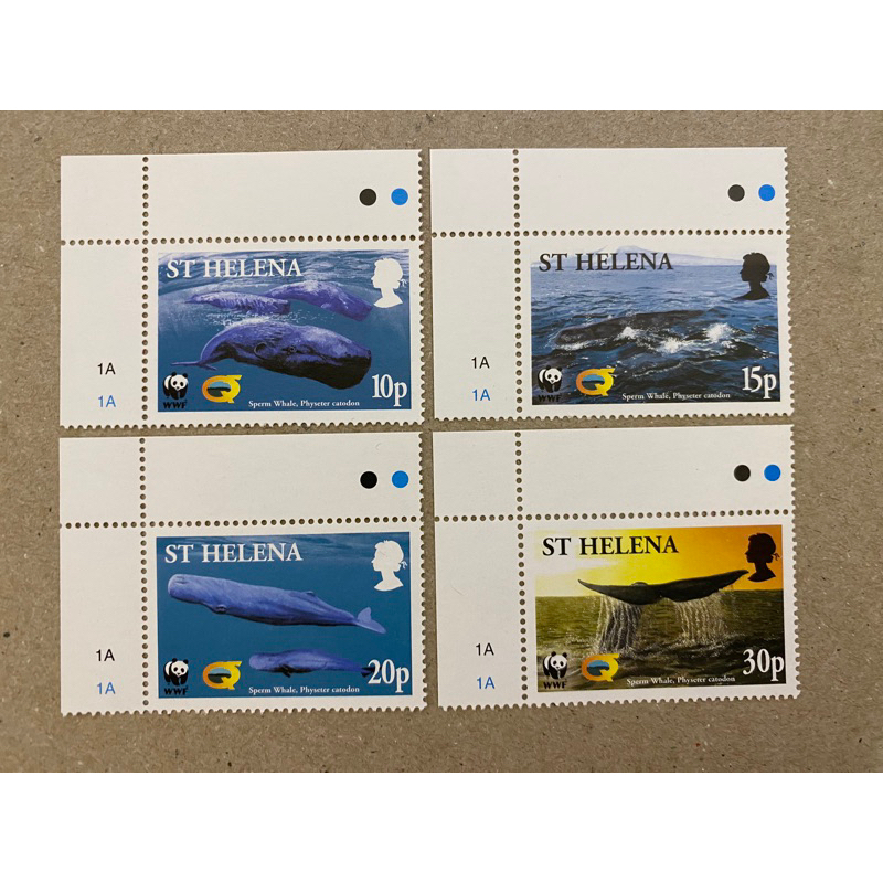 {JK} St. Helena 2003 - WWF Series Sperm Whale Stamps 4V MNH | Shopee ...