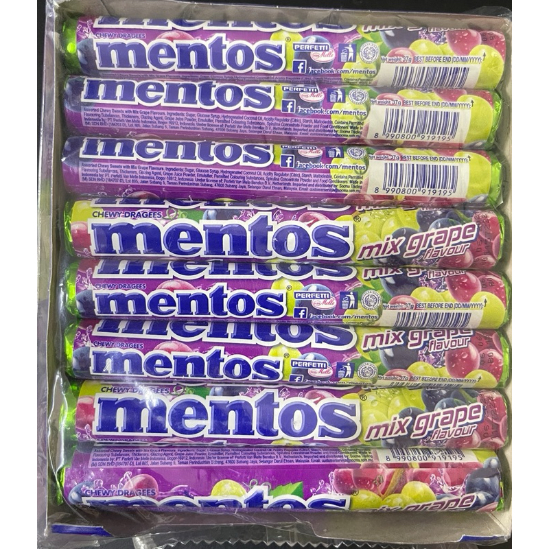 Mentos Chewy Rolls (24 x 37g) | Shopee Malaysia