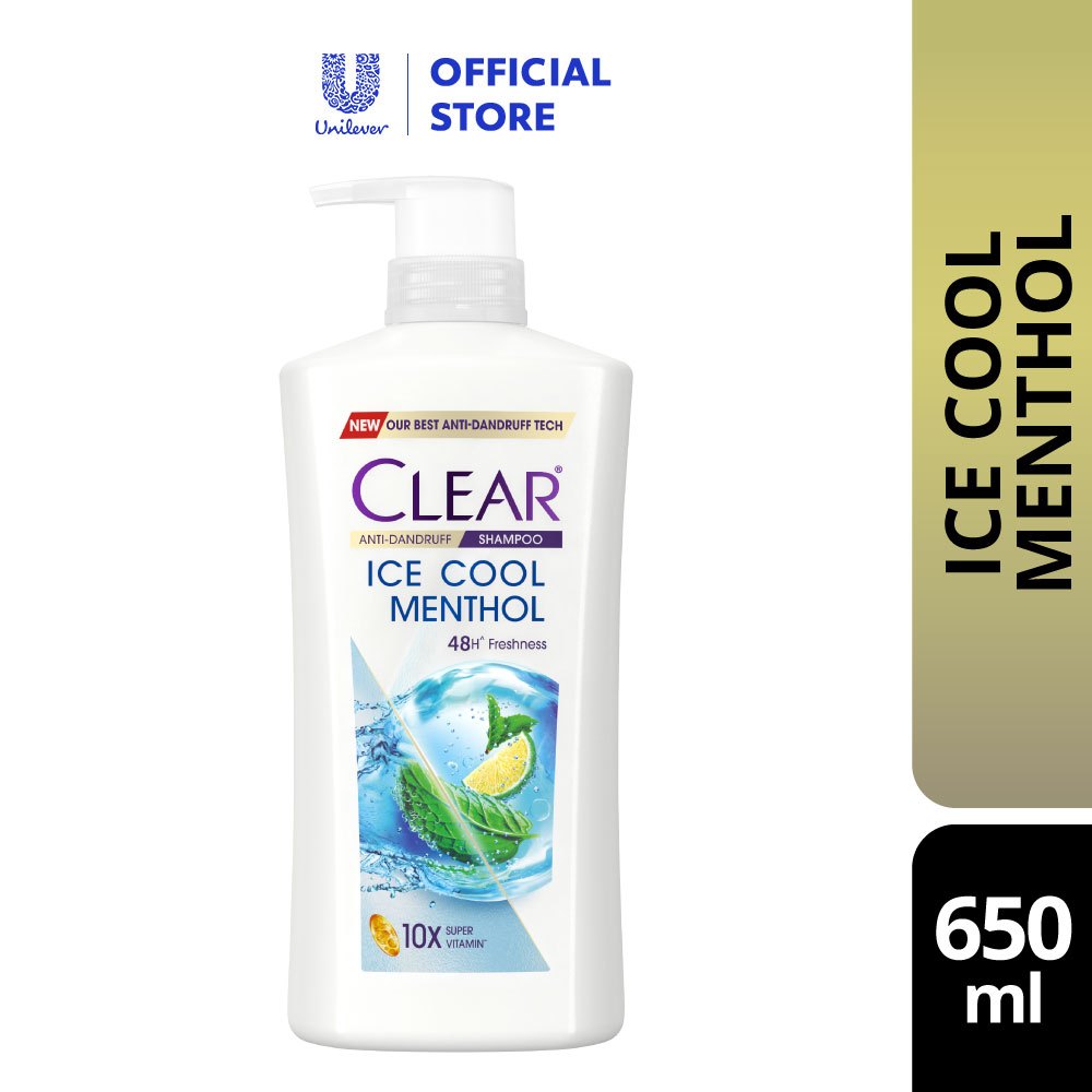 Clear Ice Cool Menthol Anti-Dandruff Shampoo 650ml | Shopee Malaysia