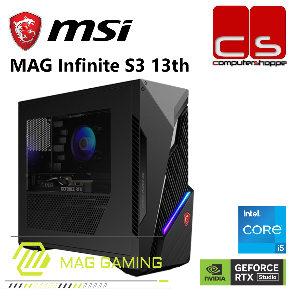MSI MAG Infinite S3 13NUC5-1057MY Gaming Desktop PC (i5-13400F/RTX 4060/DDR5 8G/512GB SSD/W11 ...